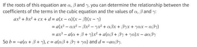 Roots Of A Cubic Equation